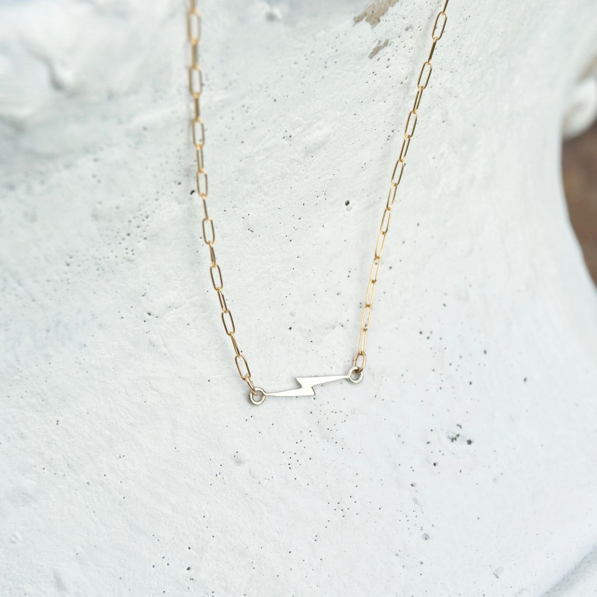 TCB Necklace - Sterling & Gold Delicate