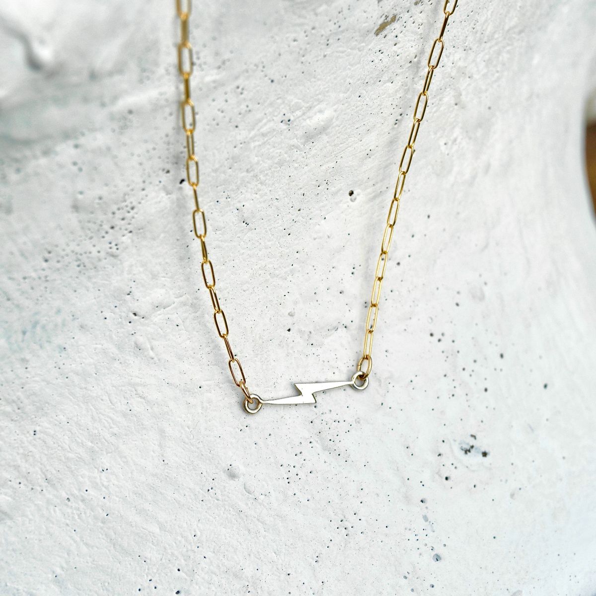 TCB Necklace - Sterling & Gold Delicate