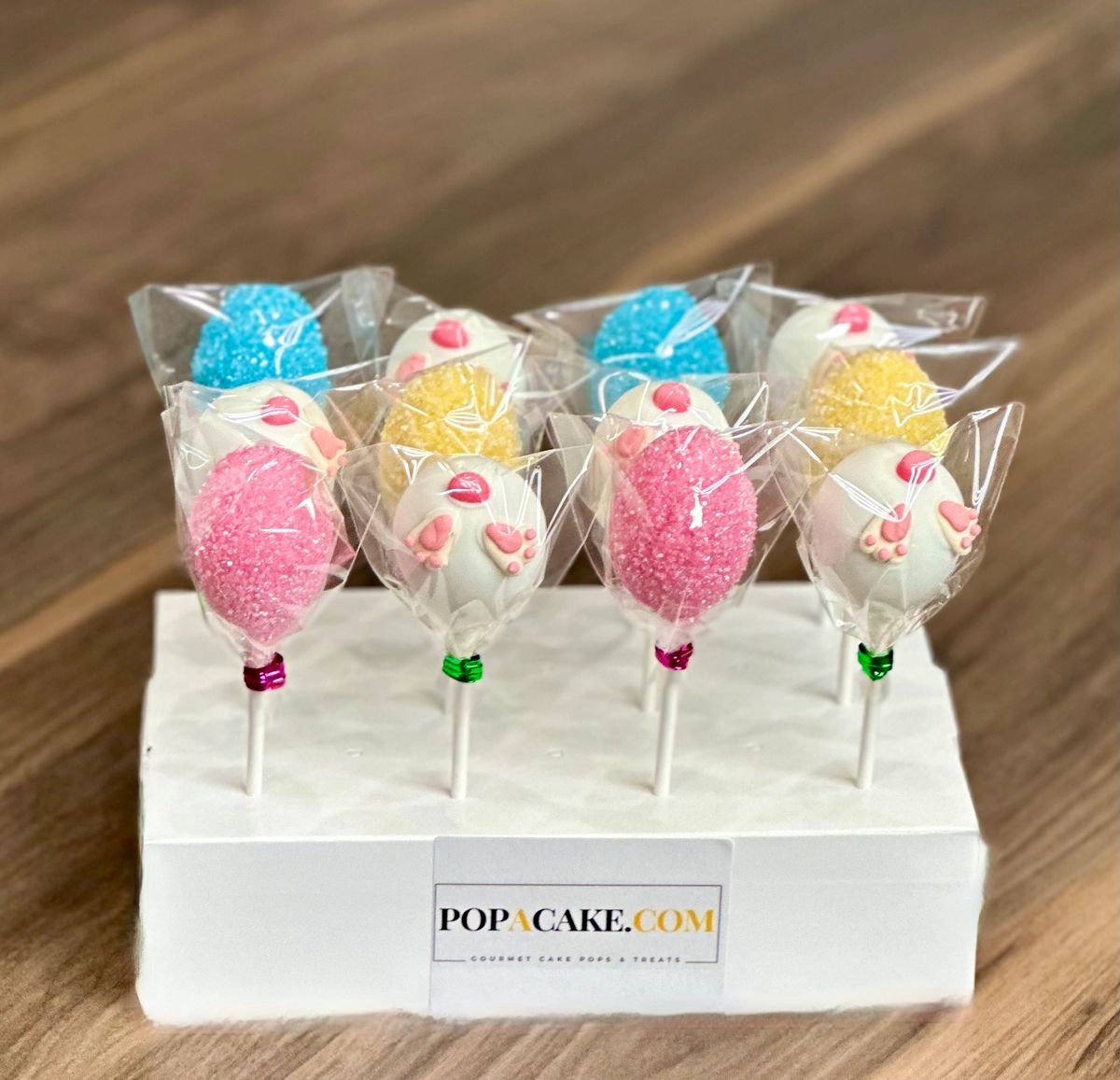 Bunny Tail & Easter Egg Cake Pops (6 Cake Pops)