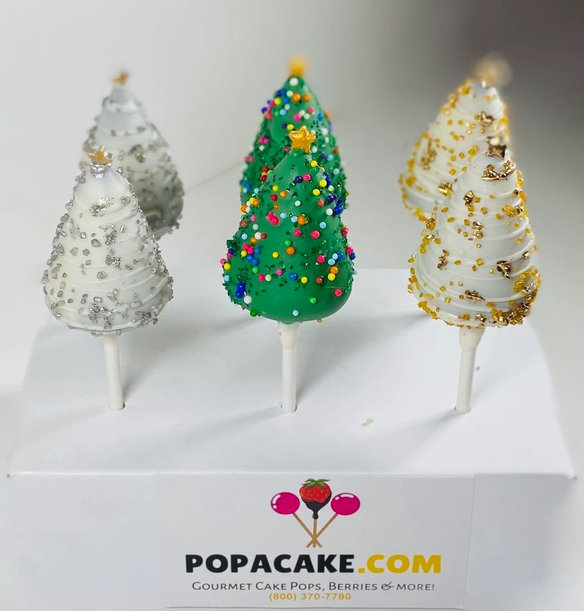 Evergreen Delights: Gourmet Christmas Tree Cake Pops