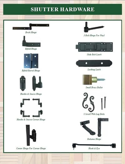 Lafayette Shutters - Exterior Division - Shutter Hardware