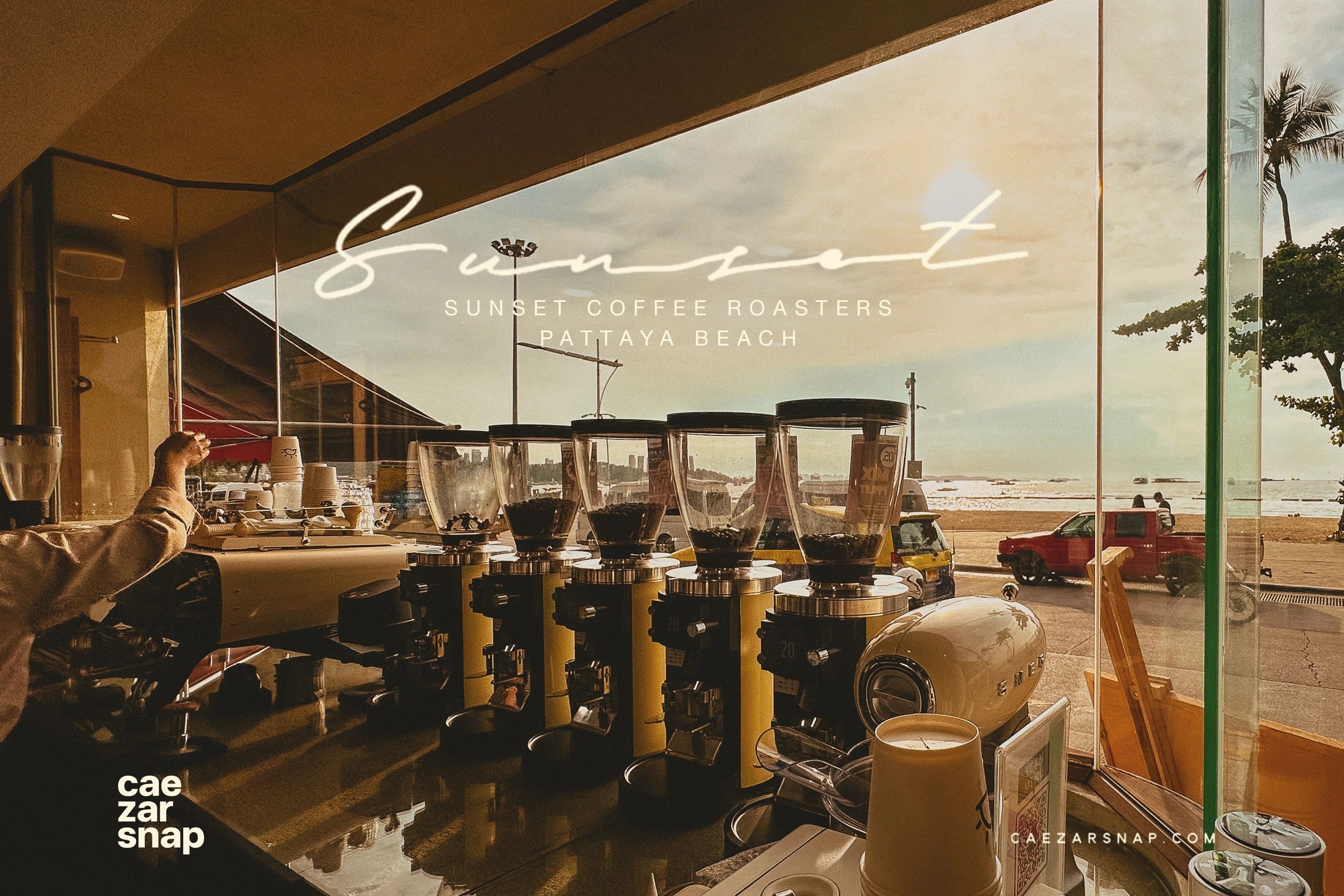 Sunset Coffee Roasters Pattaya Beach คาเฟ่ริมหาดพัทยา บรรยากาศดี