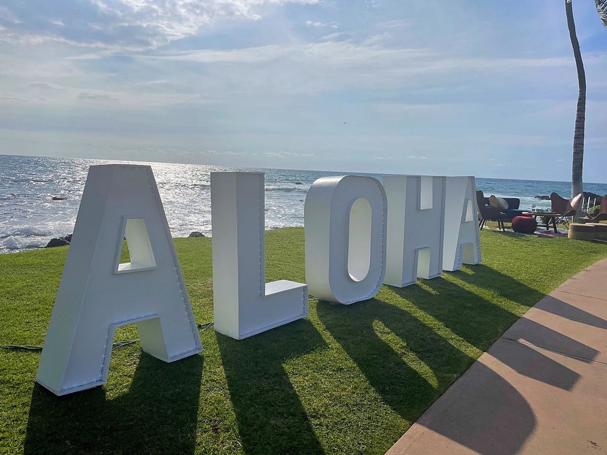 Large Standing 4' "ALOHA" Letters