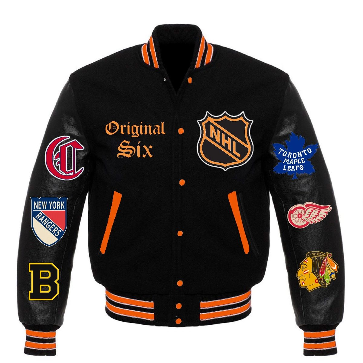 NHL Original Six and Bobby Hull Varsity jacket