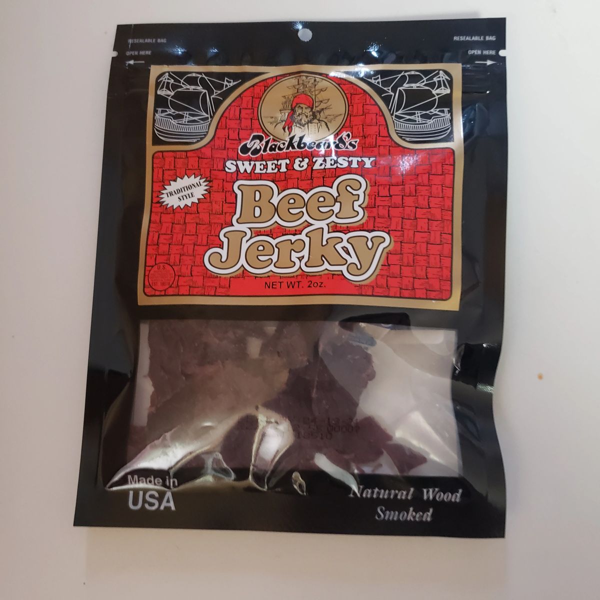 Blackbeard Jerky 2z Sweet & Zesty Bag