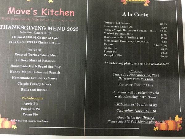 Mave's Kitchen - Take Out, Restaurant, Pizza