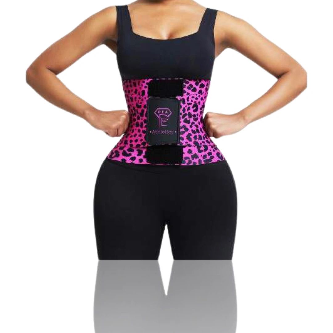 Pink & Tan Cheetah Print-Body Cincher Waist Trainer/Shaper