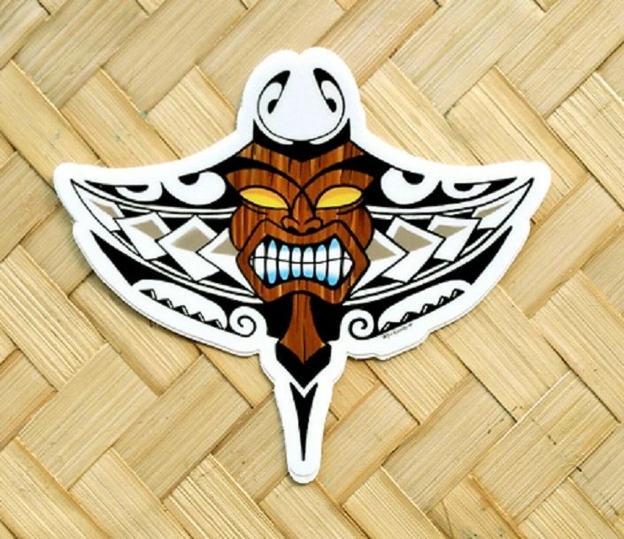 Tiki Manta Sticker