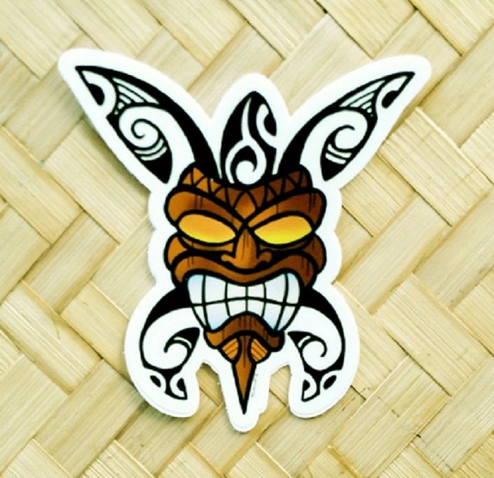 Tiki Turtle Sticker