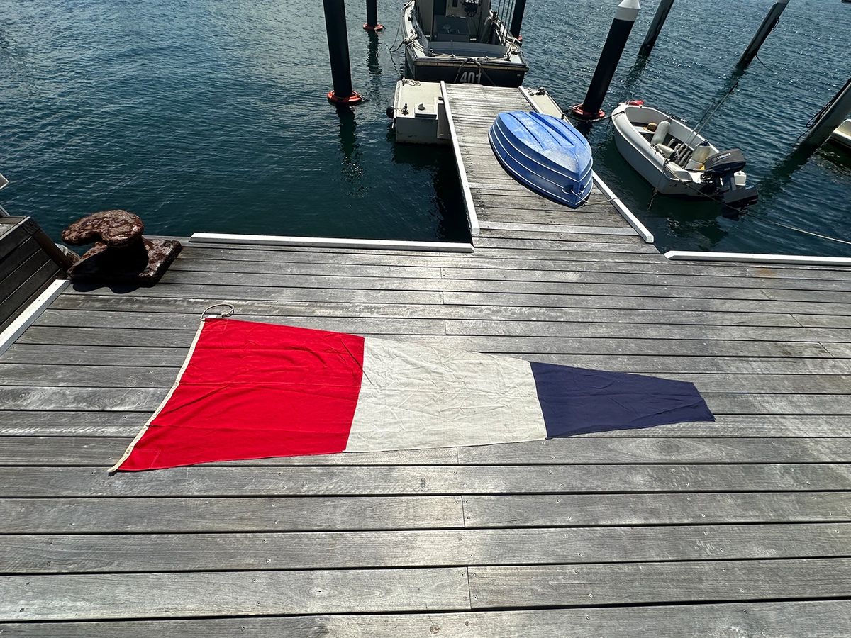 Salvaged Vintage Nautical 3rd Substitute Pennant Flag