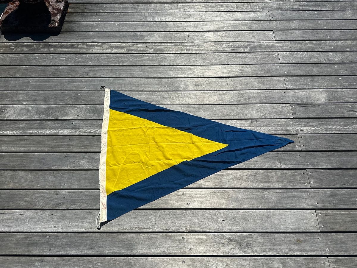 Salvaged Vintage Nautical 1st Substitute Flag