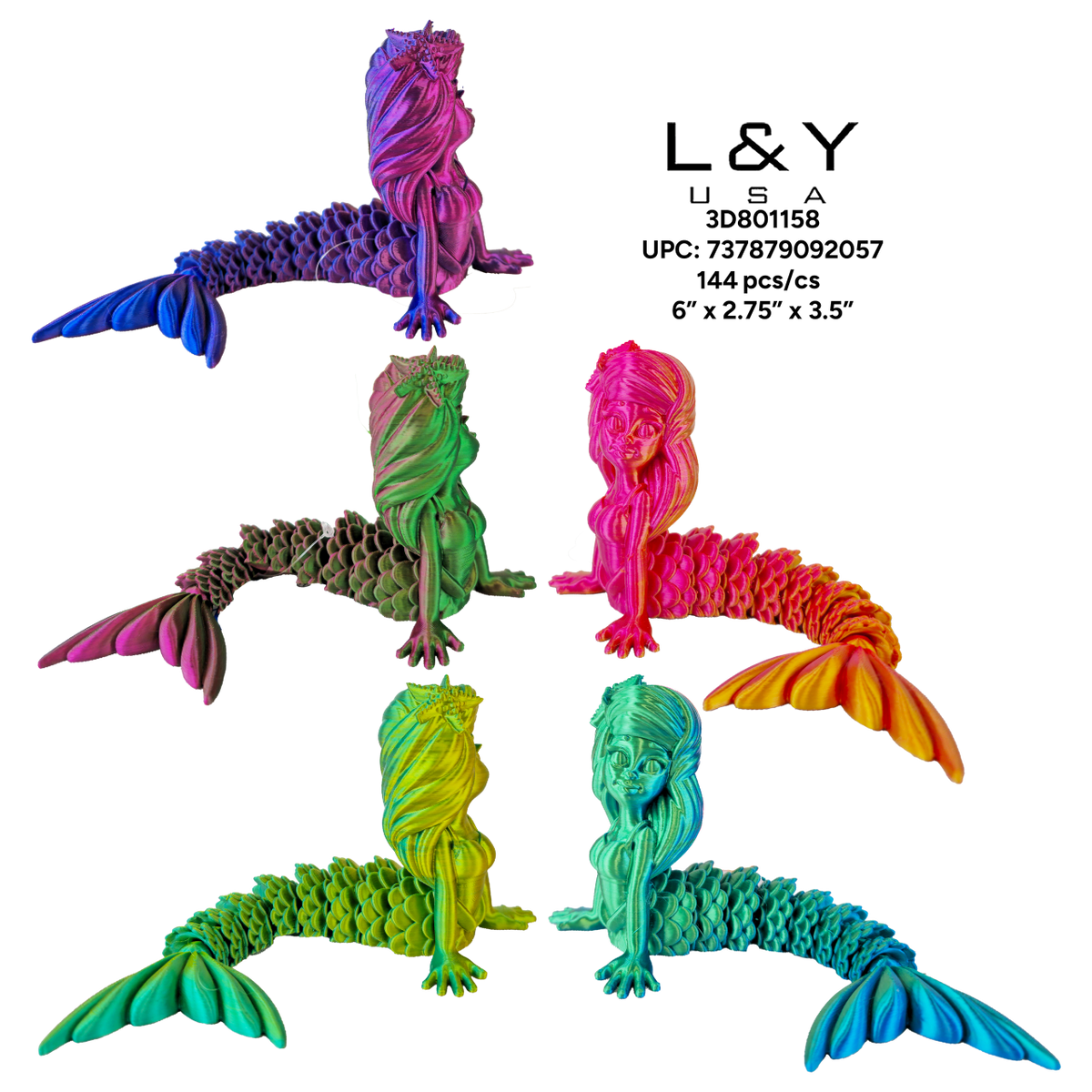 3D801158 - 3D Printed Mermaids (12 pcs)