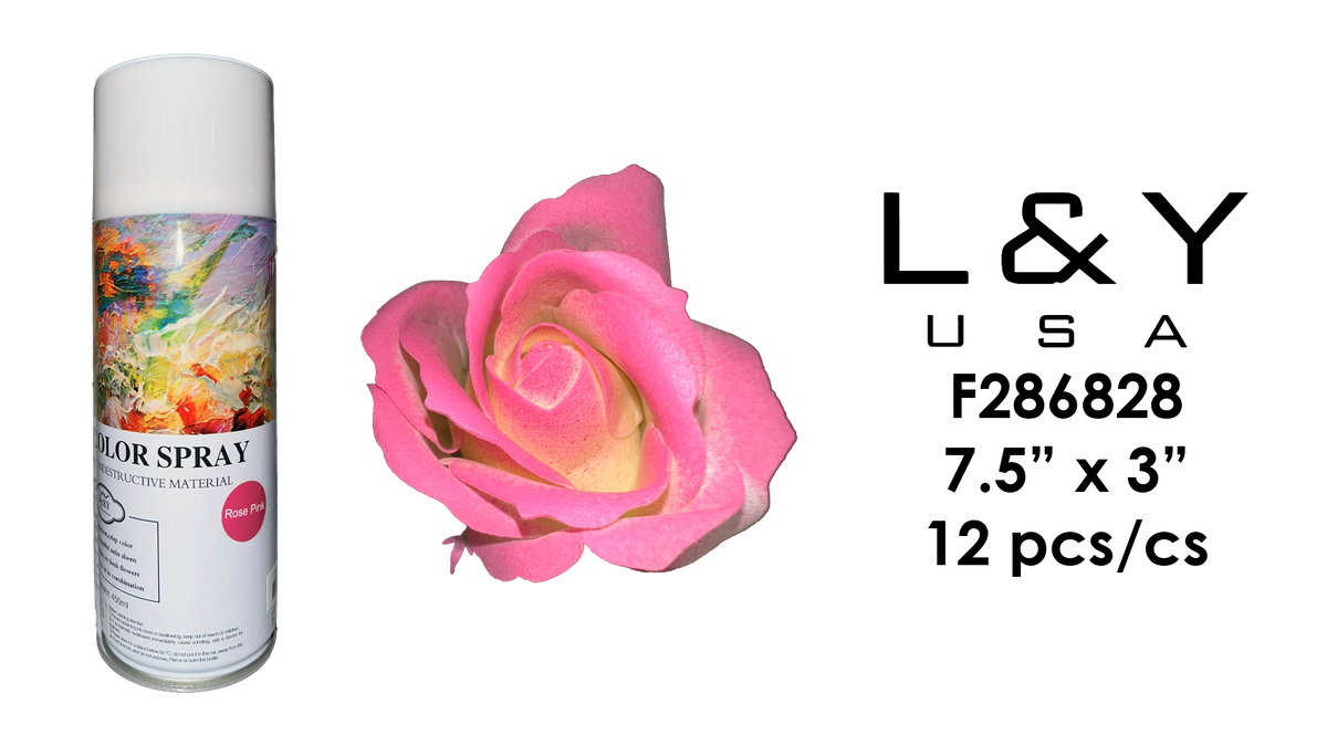 F286828 - Rose Pink Flower Spray (6 pcs)