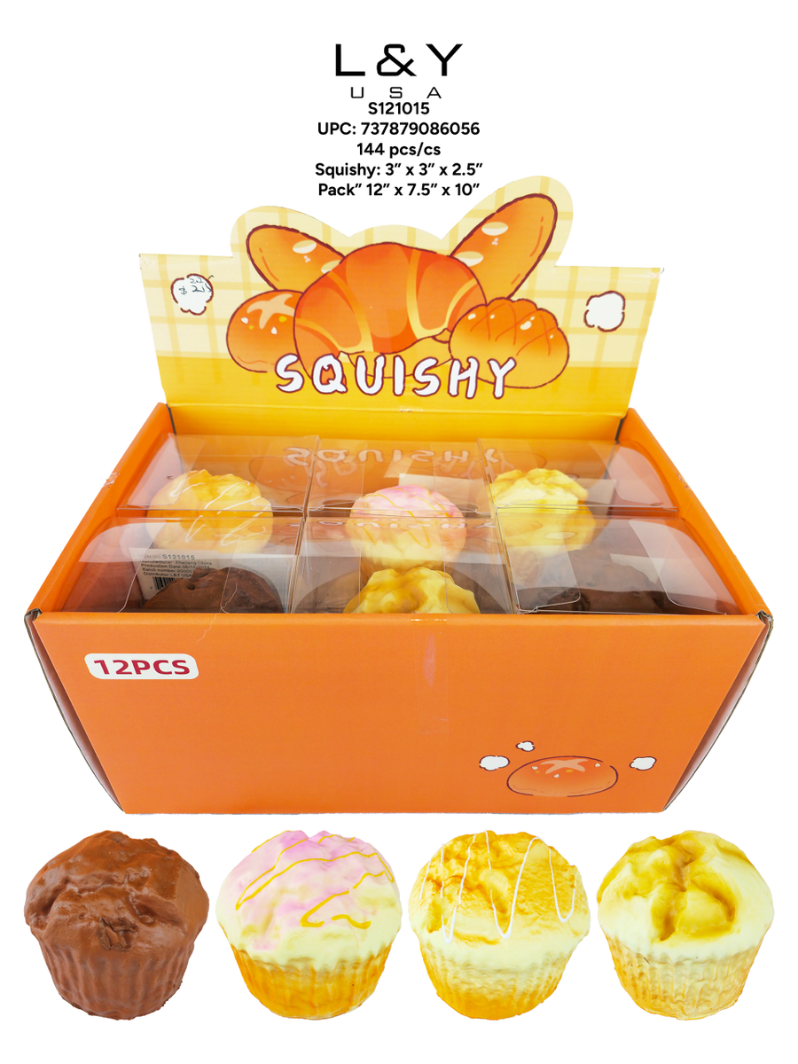 S121015 - Cupcake Squishy Toys (12 pcs)