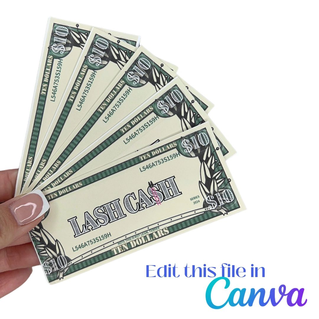 Mini Lash Cash Vouchers Template