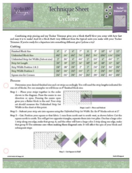 Cyclone Technique Sheet