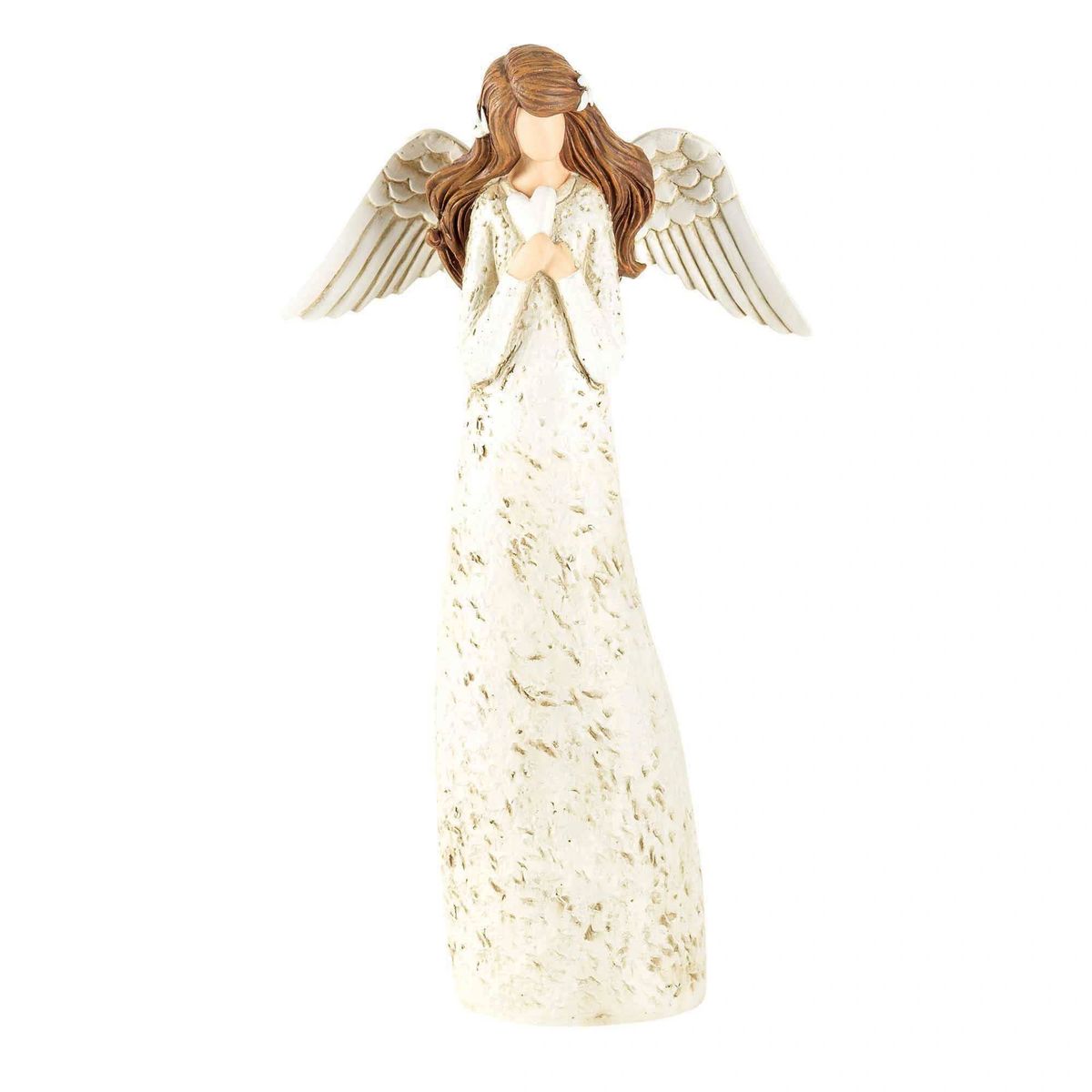 Angel With Heart 8"H with Bow and Card