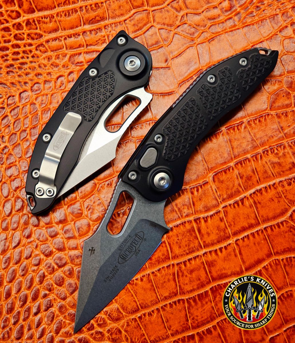 Microtech Borka Stitch Stonewash Standard Blade Auto S/E - 169-10