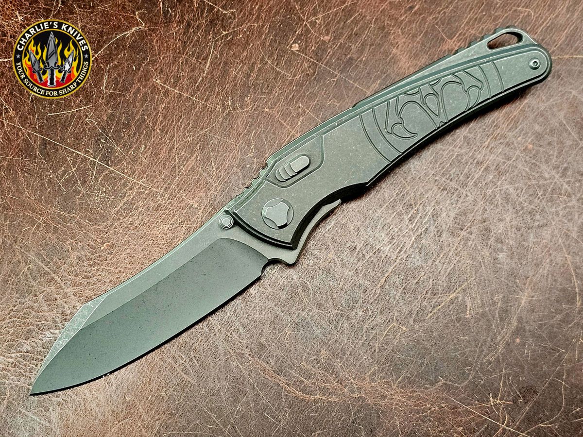 Hawk Knife Designs Talon Titanium Full Titanium M390 Blade - Stonewash
