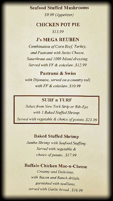 Specials | J's Corner Restaurant & Lounge