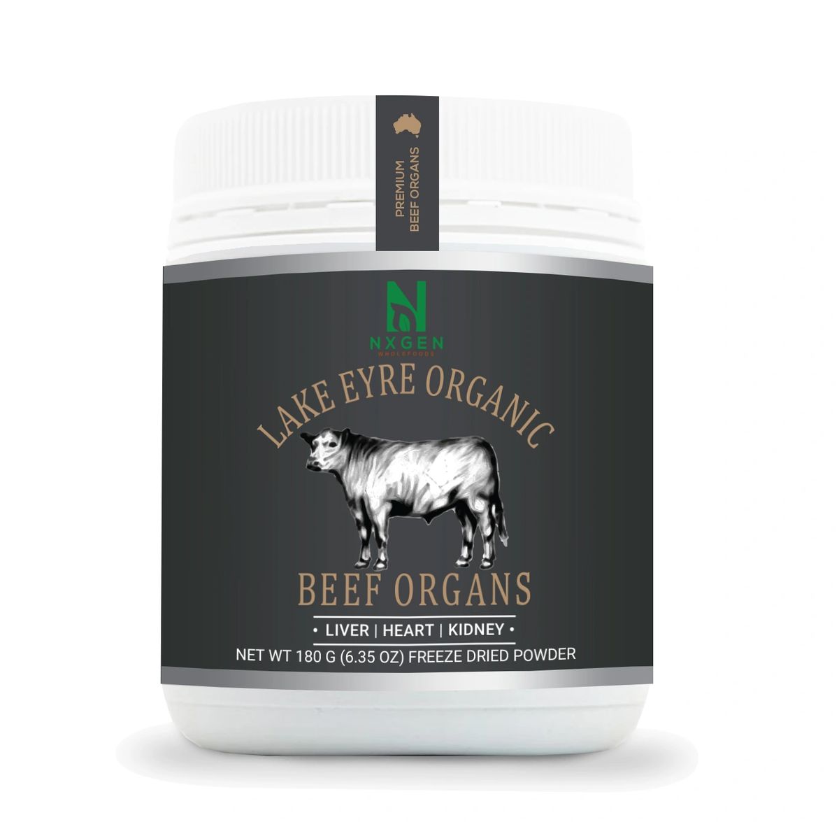 Nxgen Organic Beef Organ Powder (180g) - Sourced from Regenerative Farms
