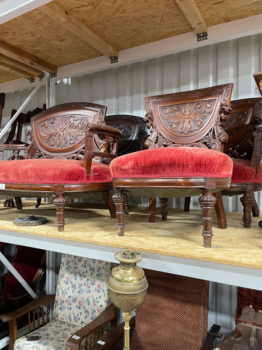 4 Pc. Mahogany Parlor Set