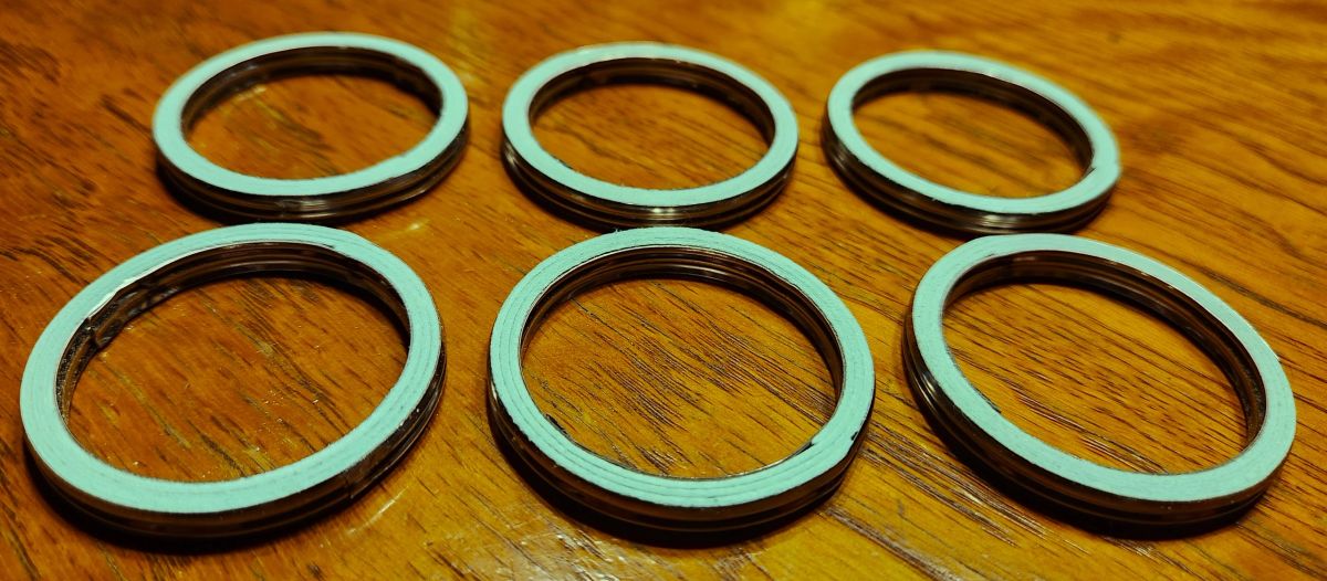 Exhaust Gaskets (crush type) Set of 6 Gaskets