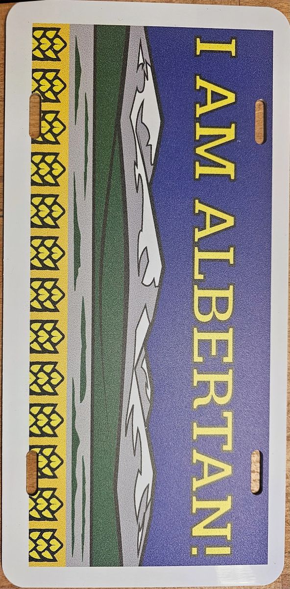 I Am Albertan! Aluminum License plate