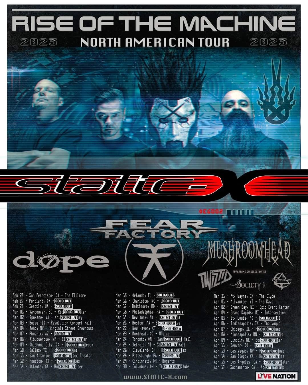 Volume #65: Static-X, Fear Factory, Dope, Twiztid, Cvltvs Black