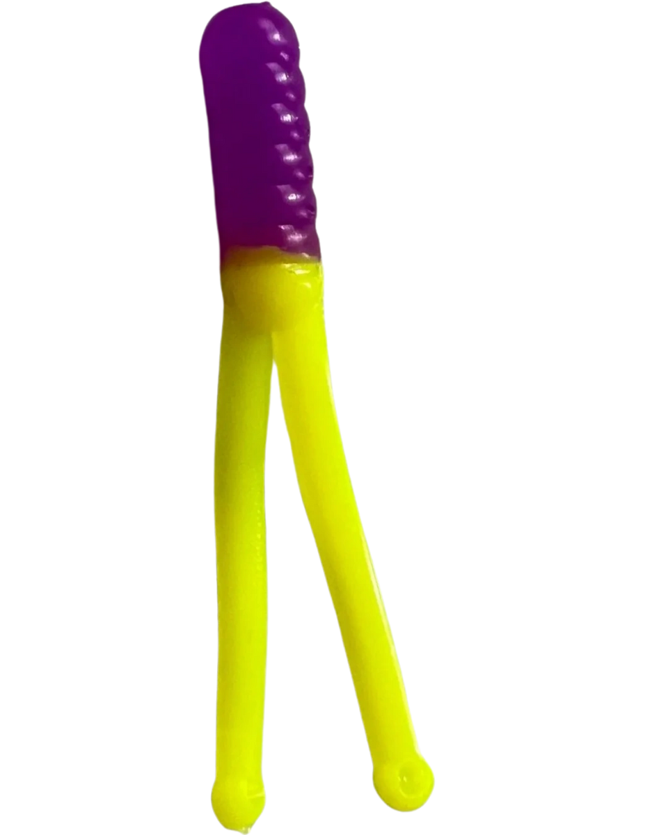 Purple and Chartreuse Double Tail (10 per pack)