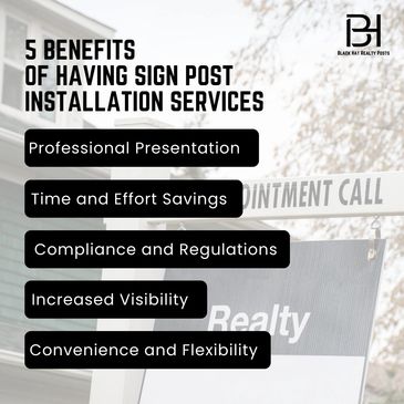 High-Quality Real Estate Sign Posts installation and removal