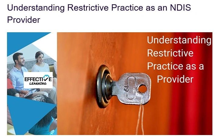 Restrictive Practices as an NDIS Provider
