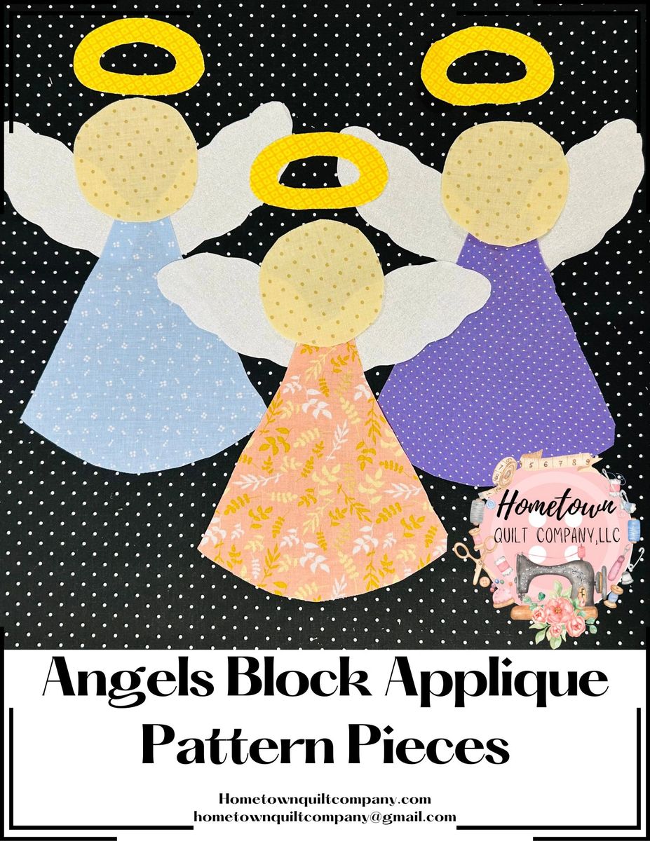 Angels Appliqué Quilt Block Pattern