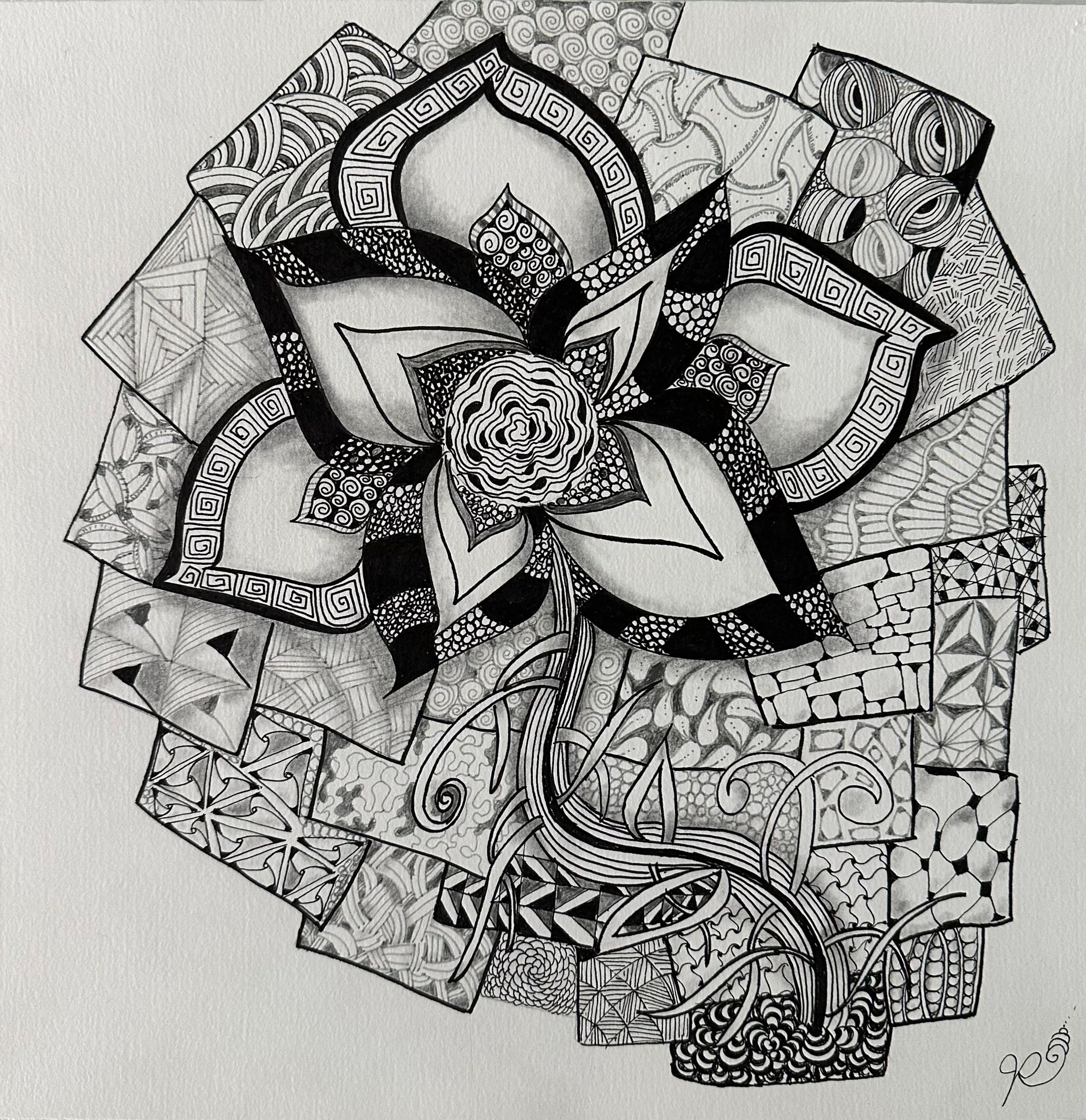 Rejuventangle - Zentangle - Zoom