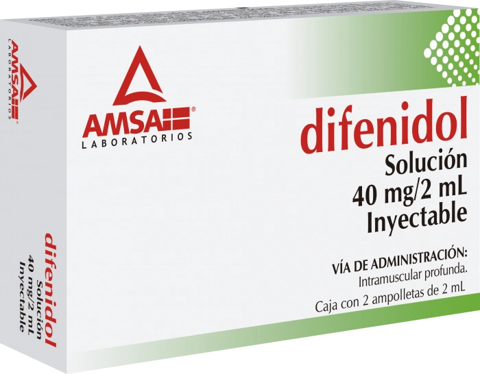 DIFENIDOL INY. 40 MG. CAJA C/2 AMP. C/2 ML.