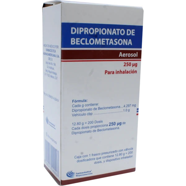 BECLOMETASONA AEROSOL 250 MCG. CAJA C/FCO. PRES. C/200 DOSIS (CLOFHIVEN)