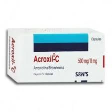 ACROXIL-C CAP. 500/8 MG. CAJA C/12