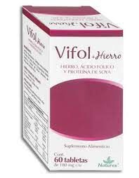 VIFOL+ HIERRO TAB. 180 MG. CAJA C/FCO. C/60