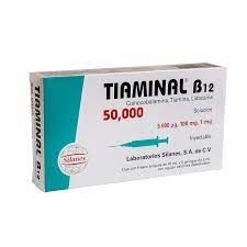 TIAMINAL B12 50,000 INY. FCO. AMP. C/10 ML. Y 5 JERINGAS