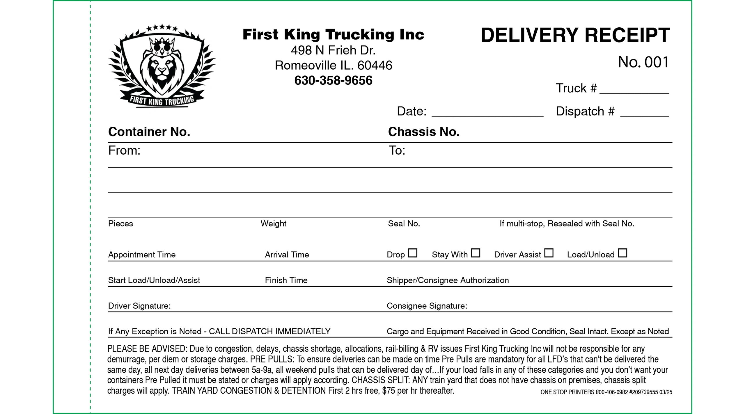 Container Shipping Manifest