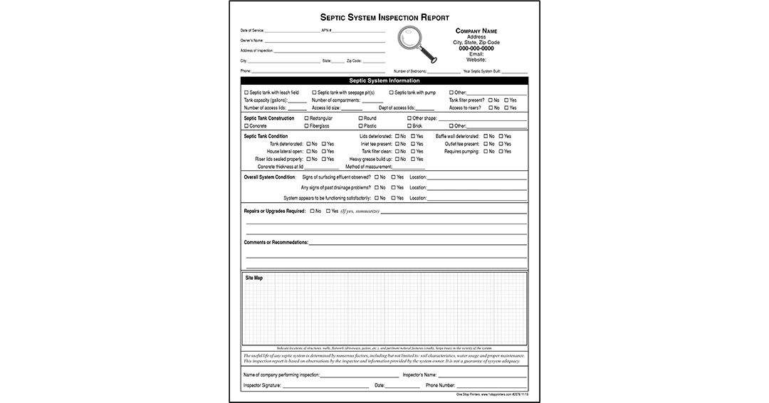 Septic System Inspection Report