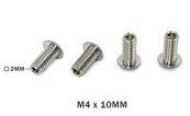 Klinik RC Titanium 4mm Droop Screws (4pcs)