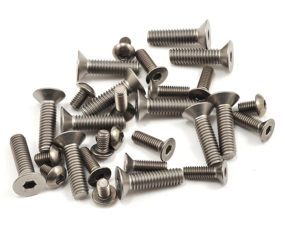 Klinik RC Team Associated RC10B7 B7D Titanium Bottom Screw Set (26)