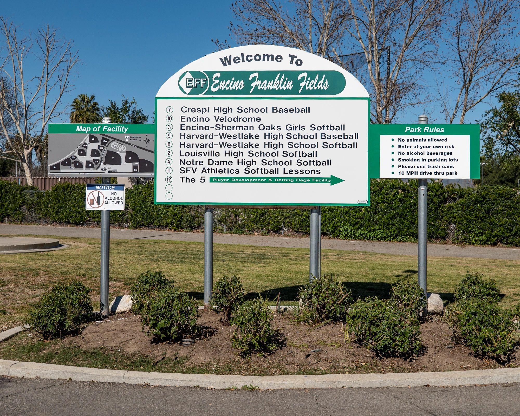 Encino Franklin Fields - Field Rentals - Central LA, California