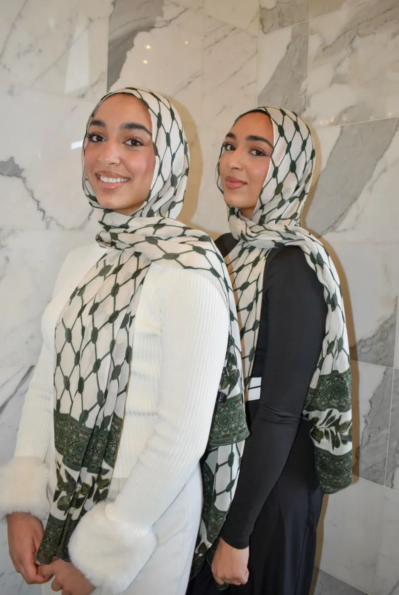 Printed Modal- Olive Kufiyyah