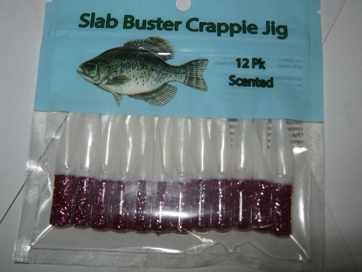 Slab Buster Crappie Jigs 2 inch purple glitter and pearl