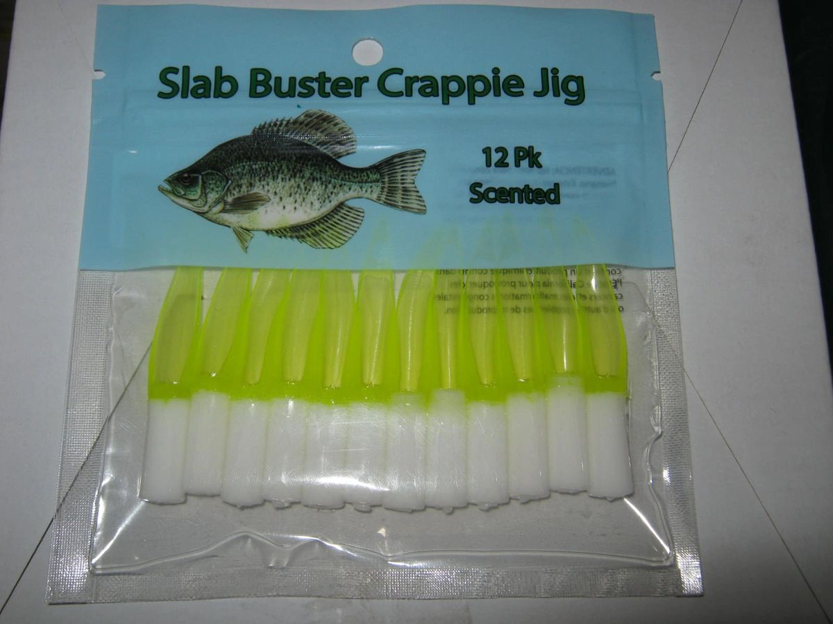 Slab Buster Crappie Jigs 2 inch white/chart