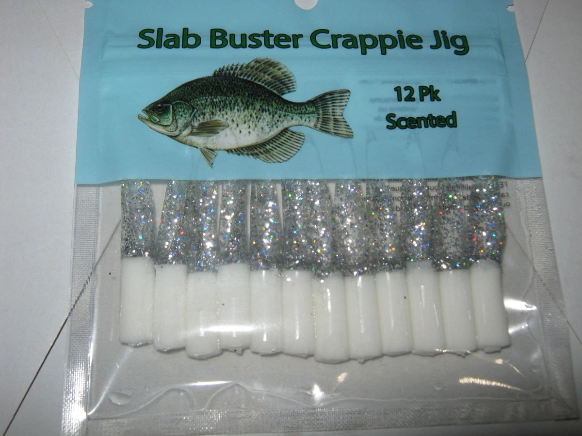 Slab Buster Crappie Jigs 2 inch white/silver flash