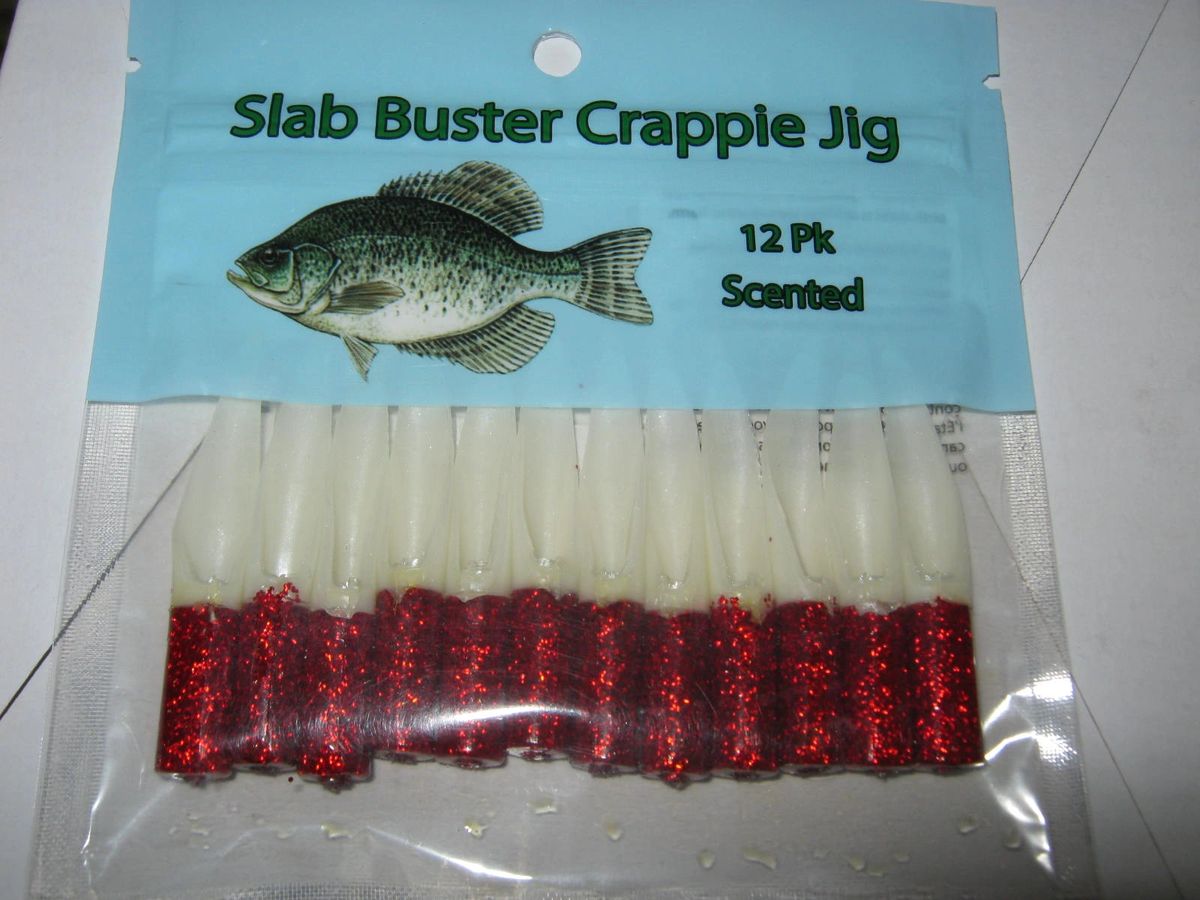 Slab Buster Crappie Jigs 2 inch red glitter/pearl