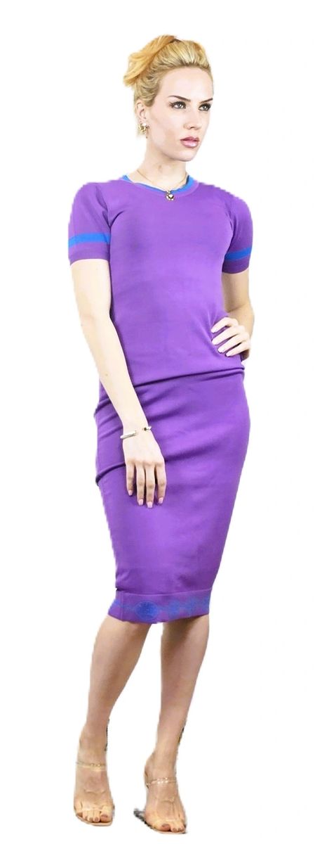 Haiying Snider Purple Long Dress